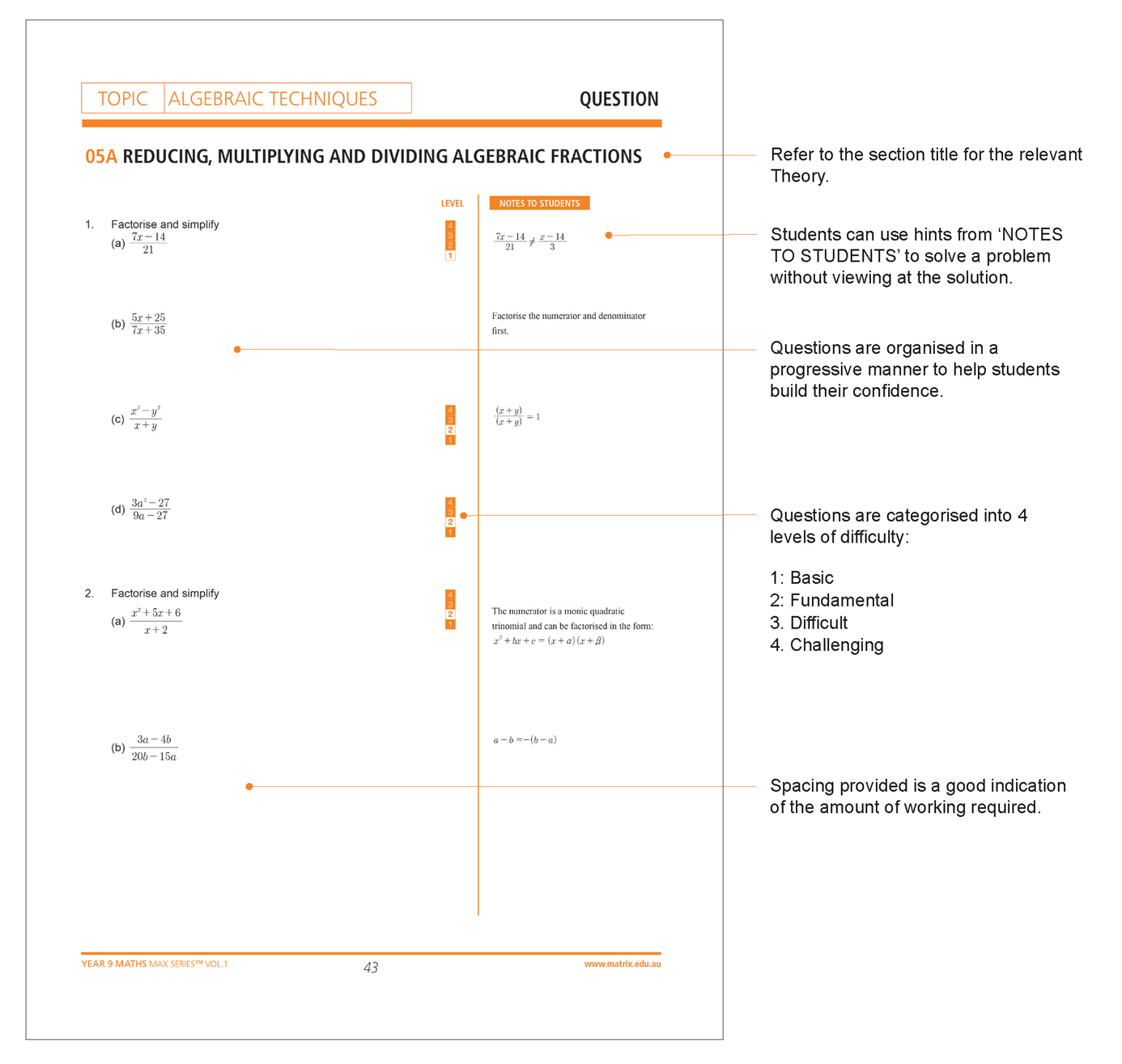 Year 9 Maths Max Series Vol 1: Algebra, Surds & Indices Revision Workbook