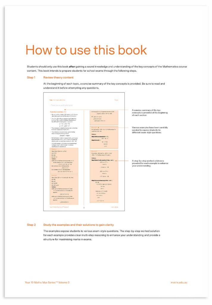 Year 10 Maths Max Series Vol 3: Non-Linear Relationships Revision Book