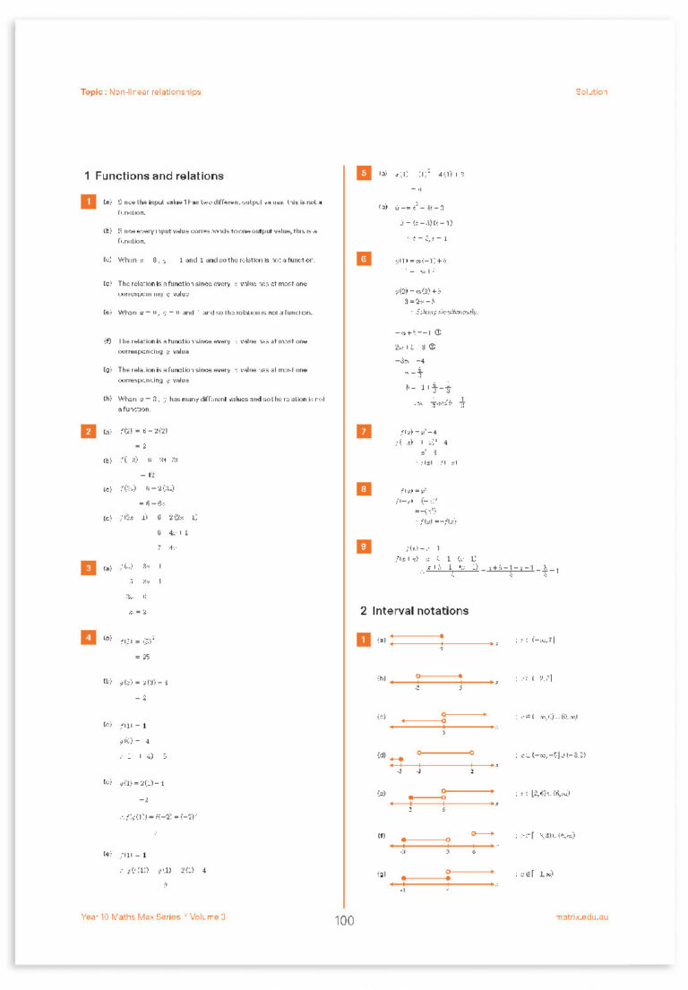 Year 10 Maths Max Series Vol 3: Non-Linear Relationships Revision Book