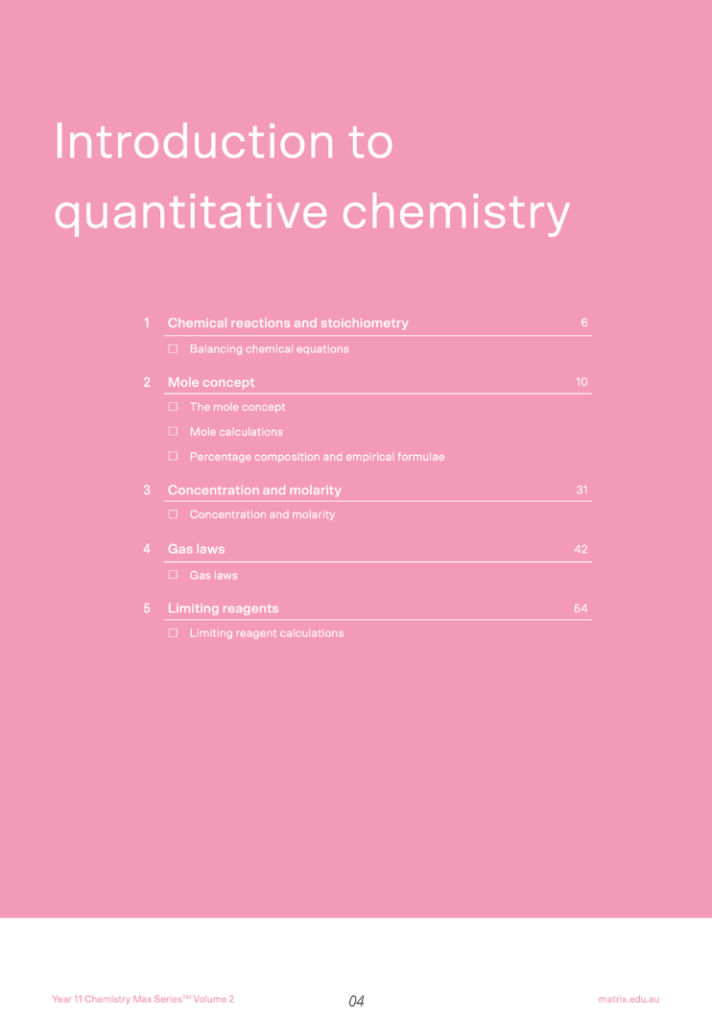 Chemistry Max Series Vol 2: Introduction to Quantitative Chemistry