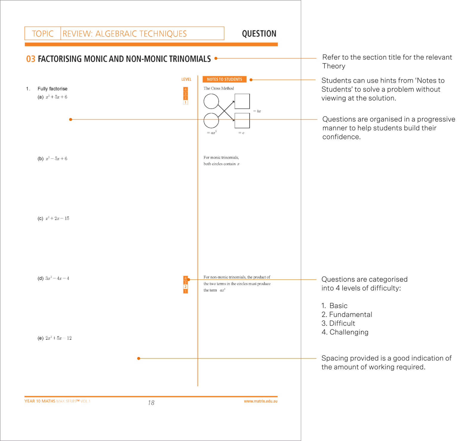 Year 10 Maths Max Series Vol 1: Quadratic Expressions and Equations ...