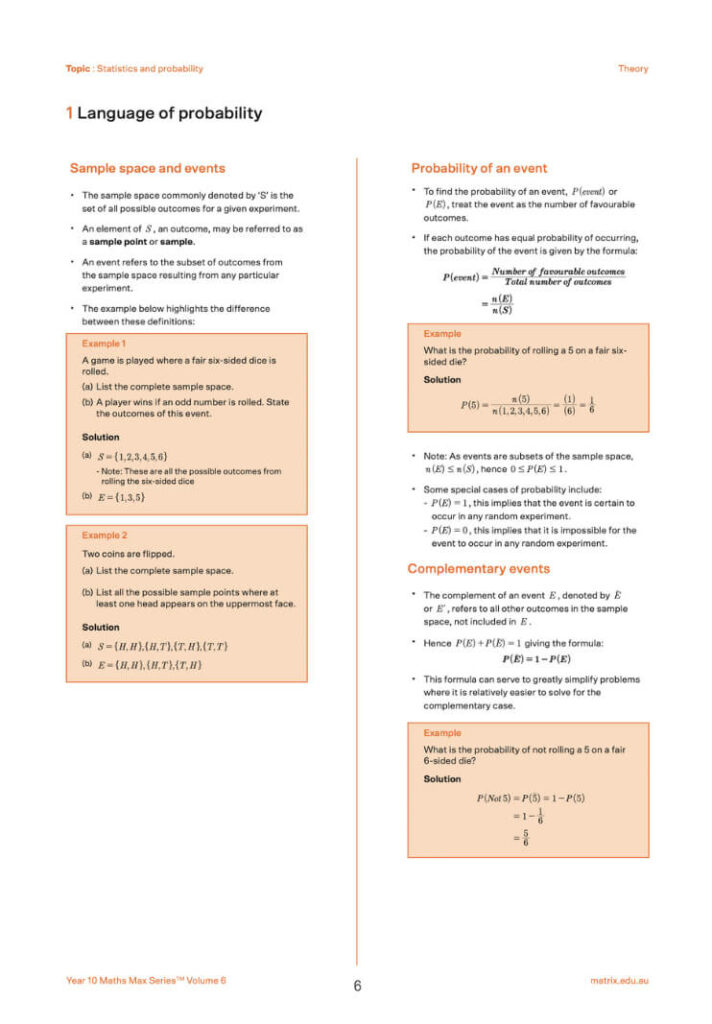 Year 10 Maths Max Series Vol 5: Statistics and Probability